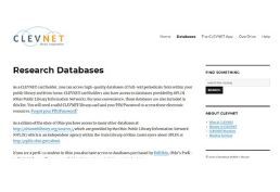 CLEVNET Databases | Kinsman Free Public Library